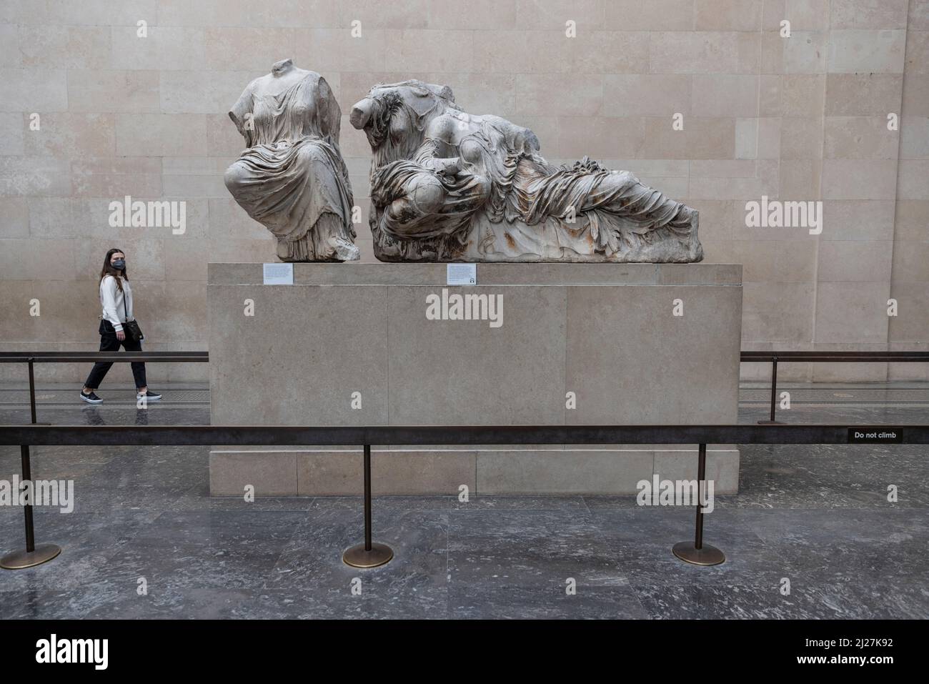 Greek Parthenon Marbles and Sculptures, from the temple of Athena, more commonly known as the ...