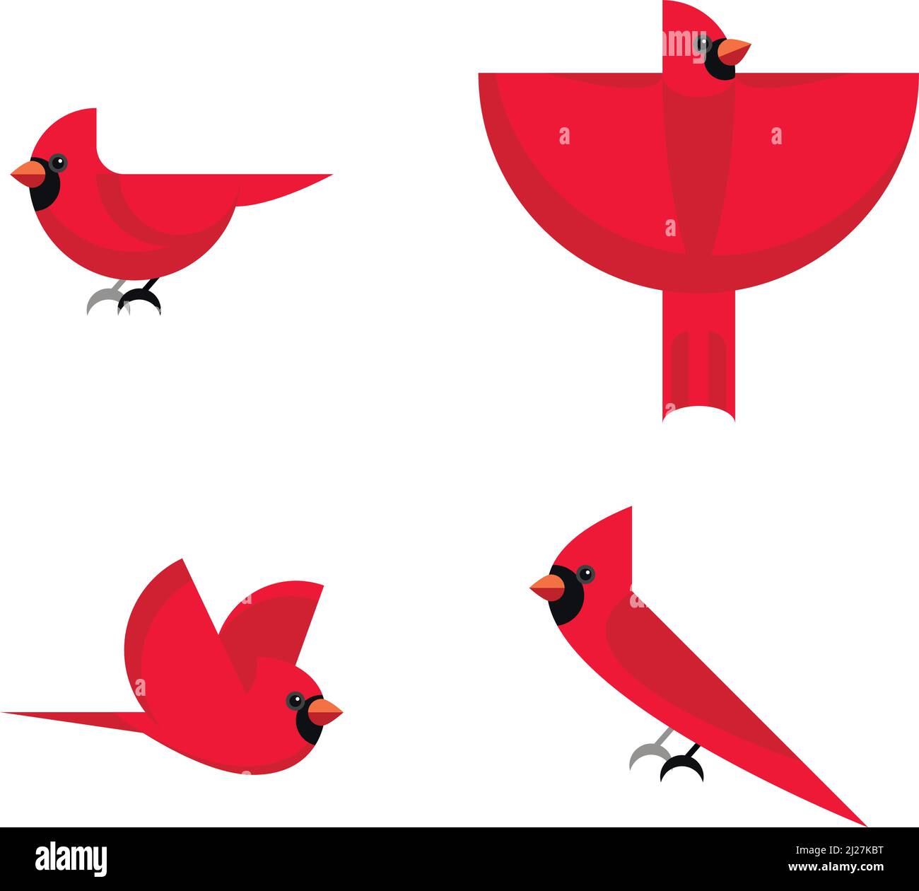 Red Bird Flying Clipart
