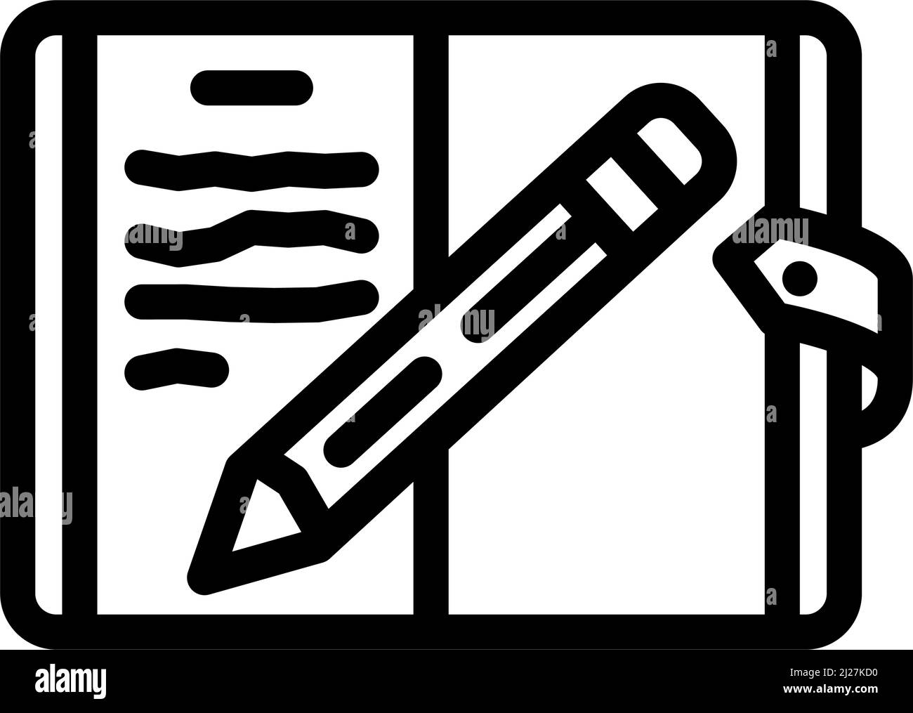 diary notebook line icon vector illustration Stock Vector Image & Art ...