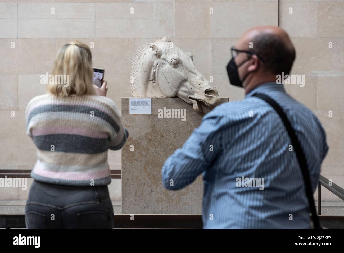 Greek Parthenon Marbles and Sculptures, from the temple of Athena, more commonly known as the ...