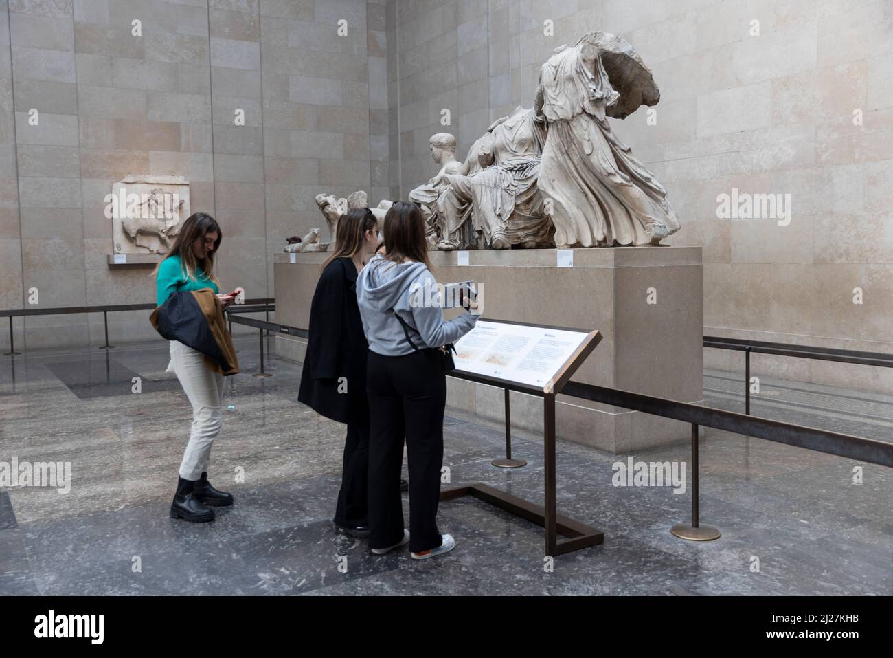 Greek Parthenon Marbles and Sculptures, from the temple of Athena, more commonly known as the ...