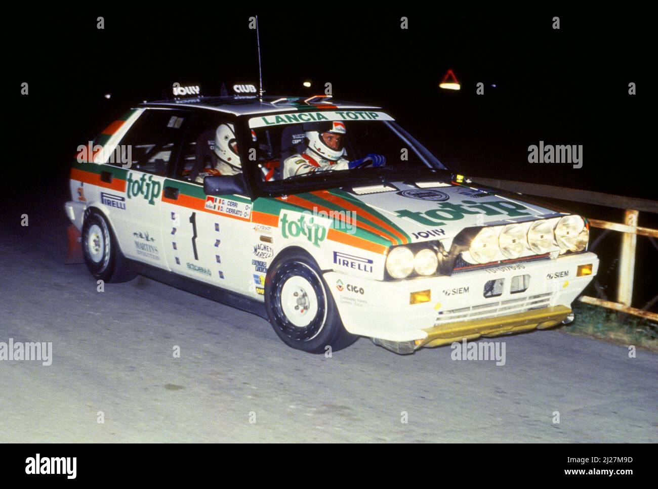 Dario Cerrato (ITA) Giuseppe Geppi Cerri (ITA) Lancia Delta HF 4WD GrA ...