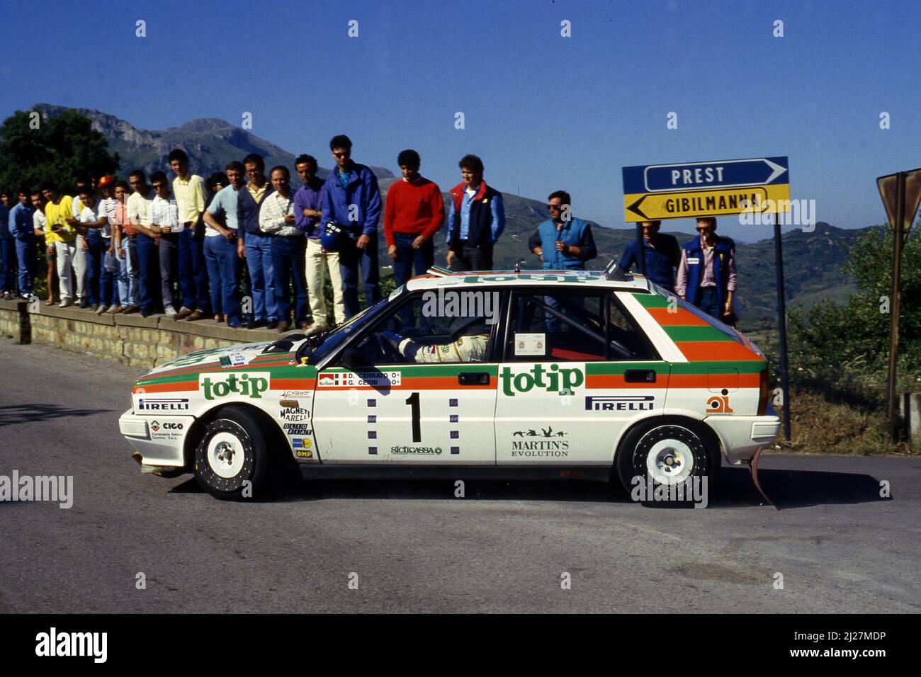Dario Cerrato (ITA) Giuseppe Geppi Cerri (ITA) Lancia Delta HF 4WD GrA ...