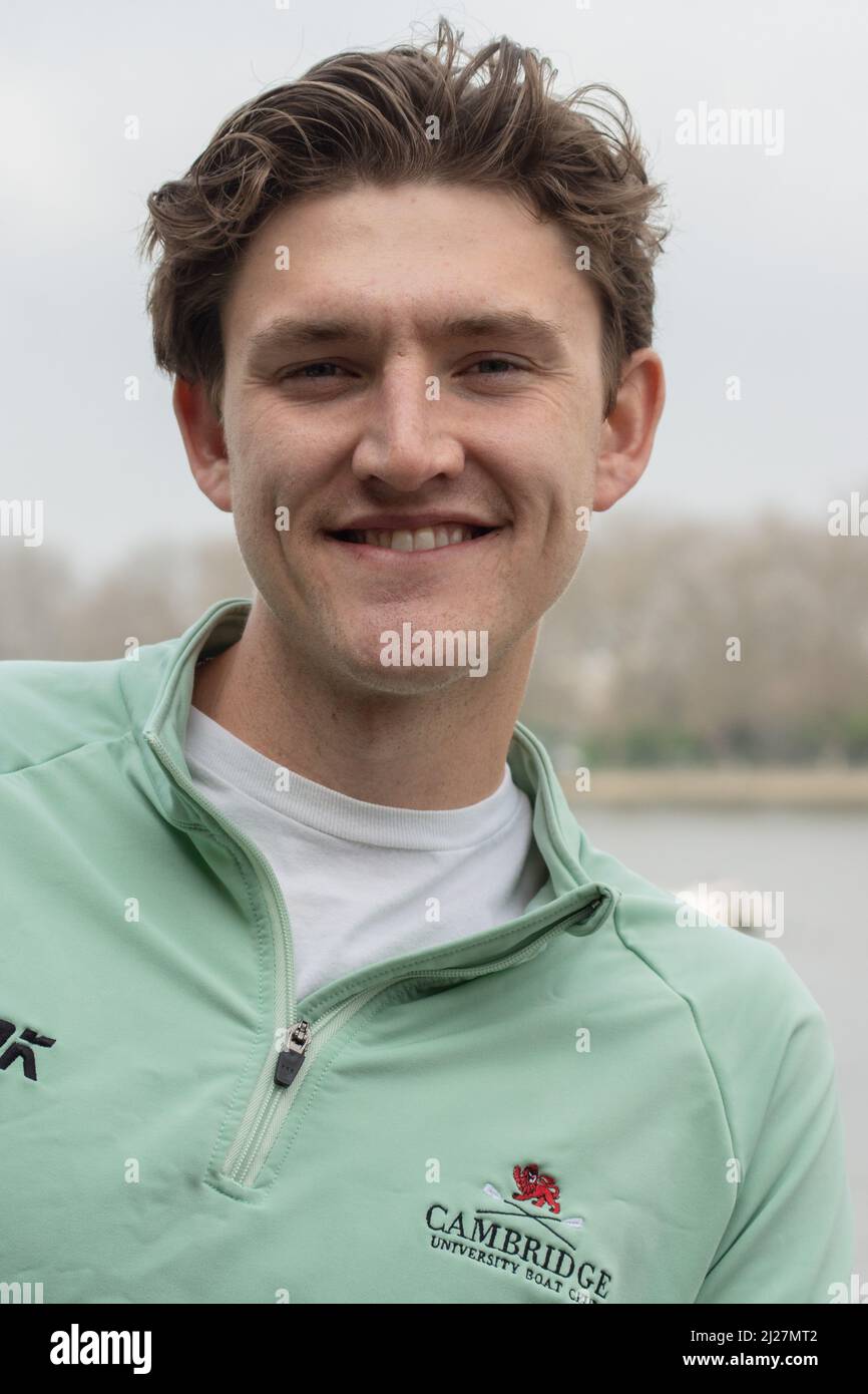 London, UK. 30th Mar, 2022. Oxford & Cambridge crews meet the press at ...