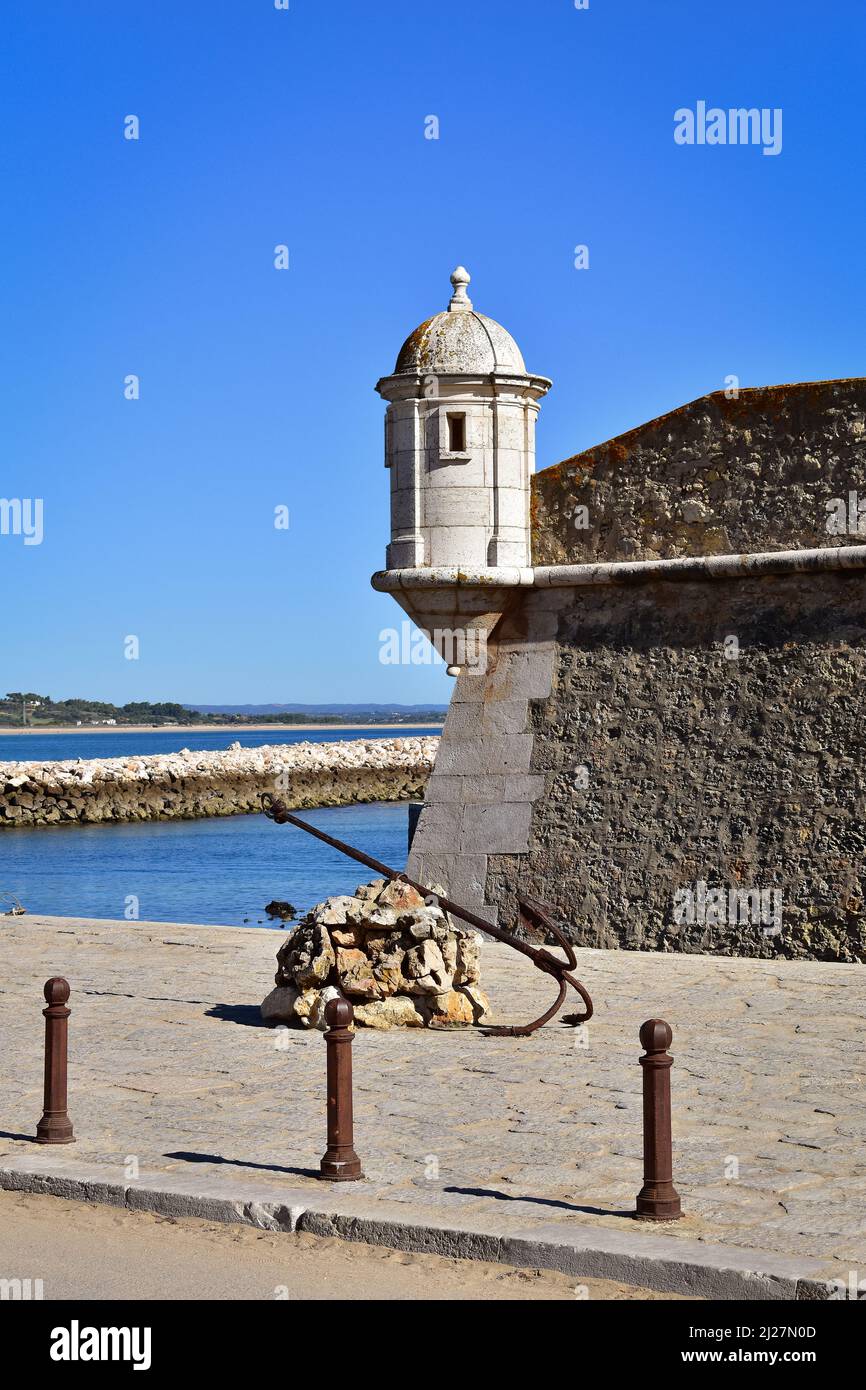 Ponta da Bandeira fortress on the Lagos waterfront, a popular tourist ...