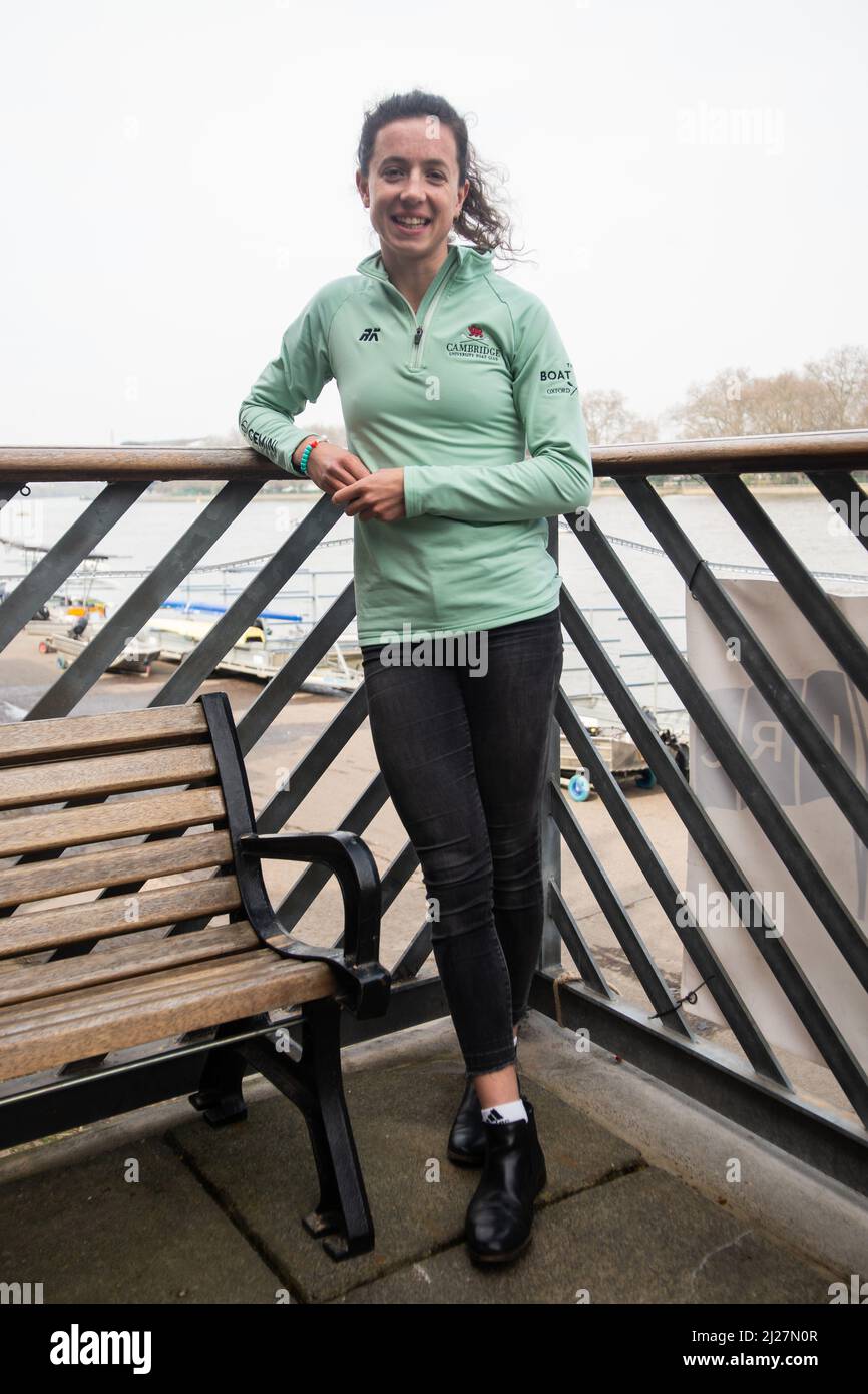 London, UK. 30th Mar, 2022. Imogen Grant. Oxford & Cambridge crews meet ...