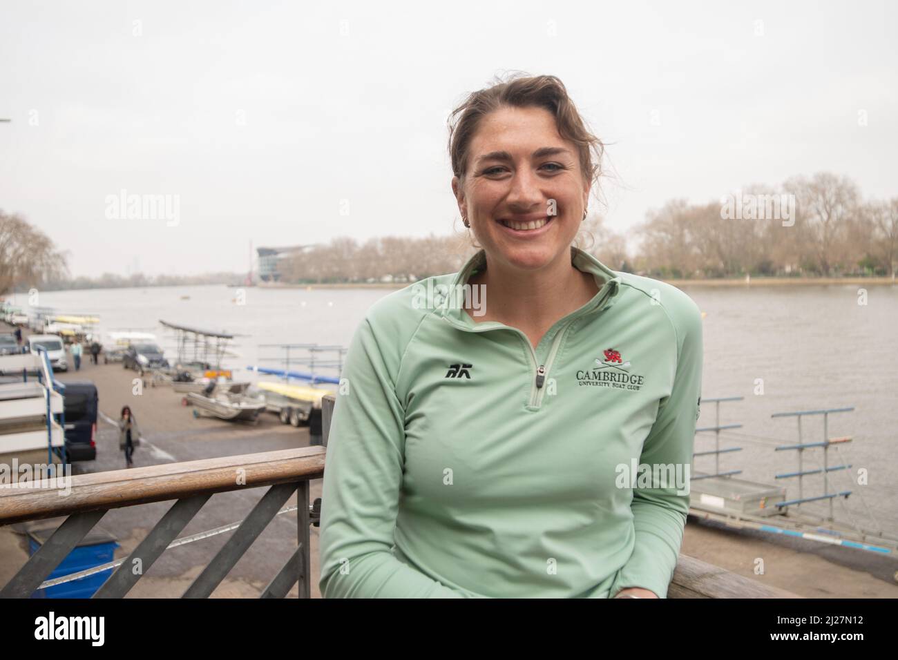London, UK. 30th Mar, 2022. Ruby TewOxford & Cambridge crews meet the ...