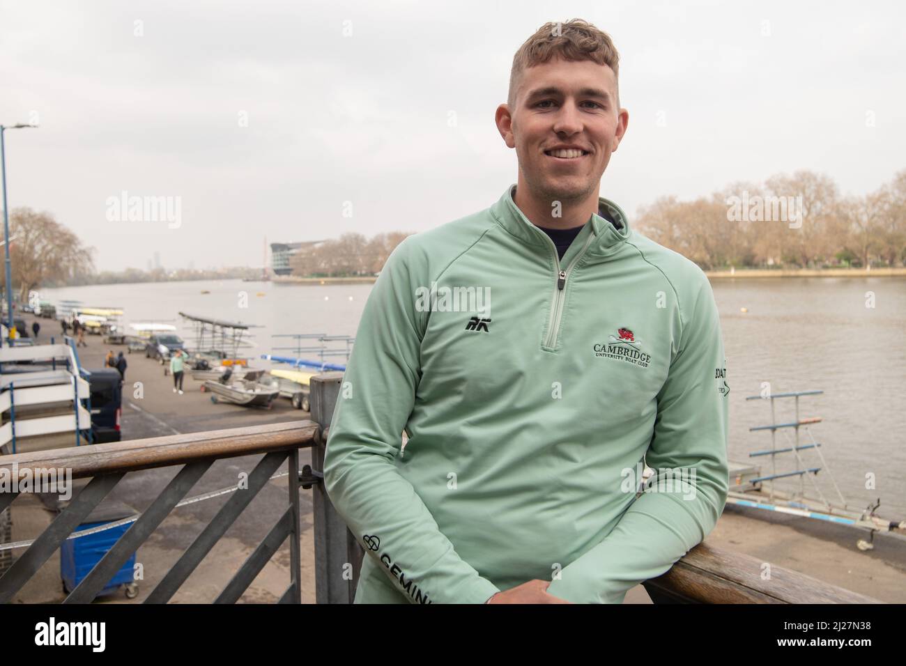 London, UK. 30th Mar, 2022. George Finlayson.Oxford & Cambridge crews ...