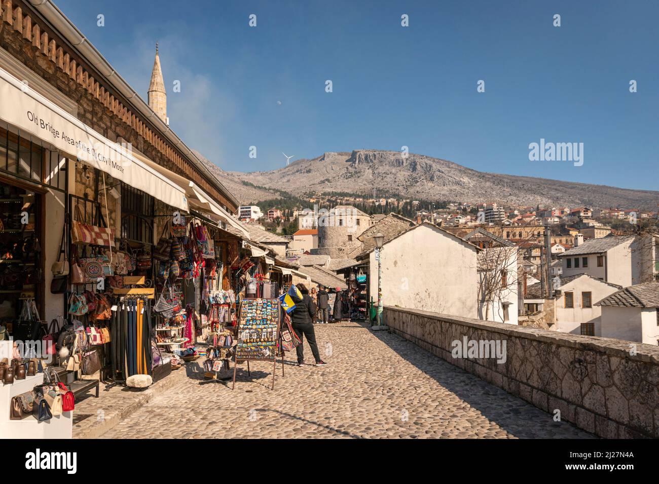 Mostar, Bosnia & Herzegovina, March 2022 - Cobbled streets of the ...