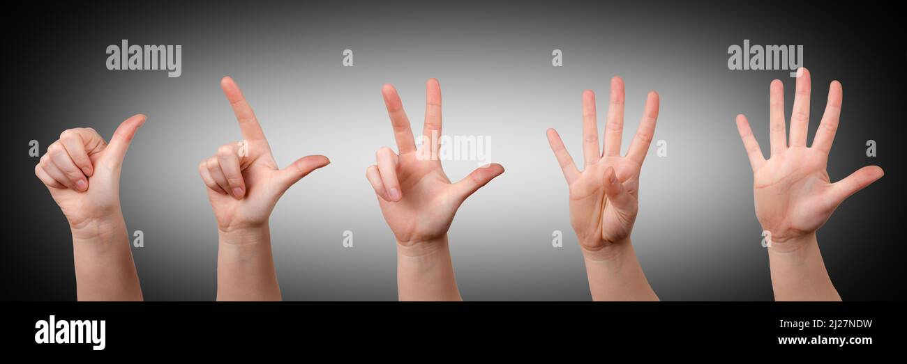 From one to five hi-res stock photography and images - Alamy