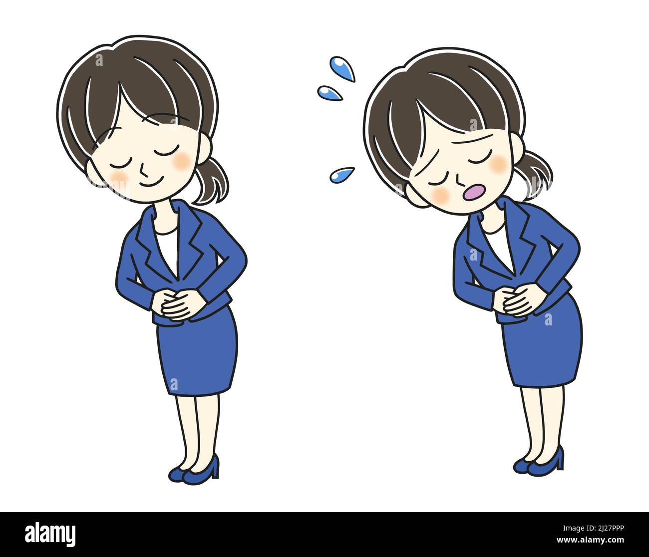 Japanese apology bowing Cut Out Stock Images & Pictures - Alamy