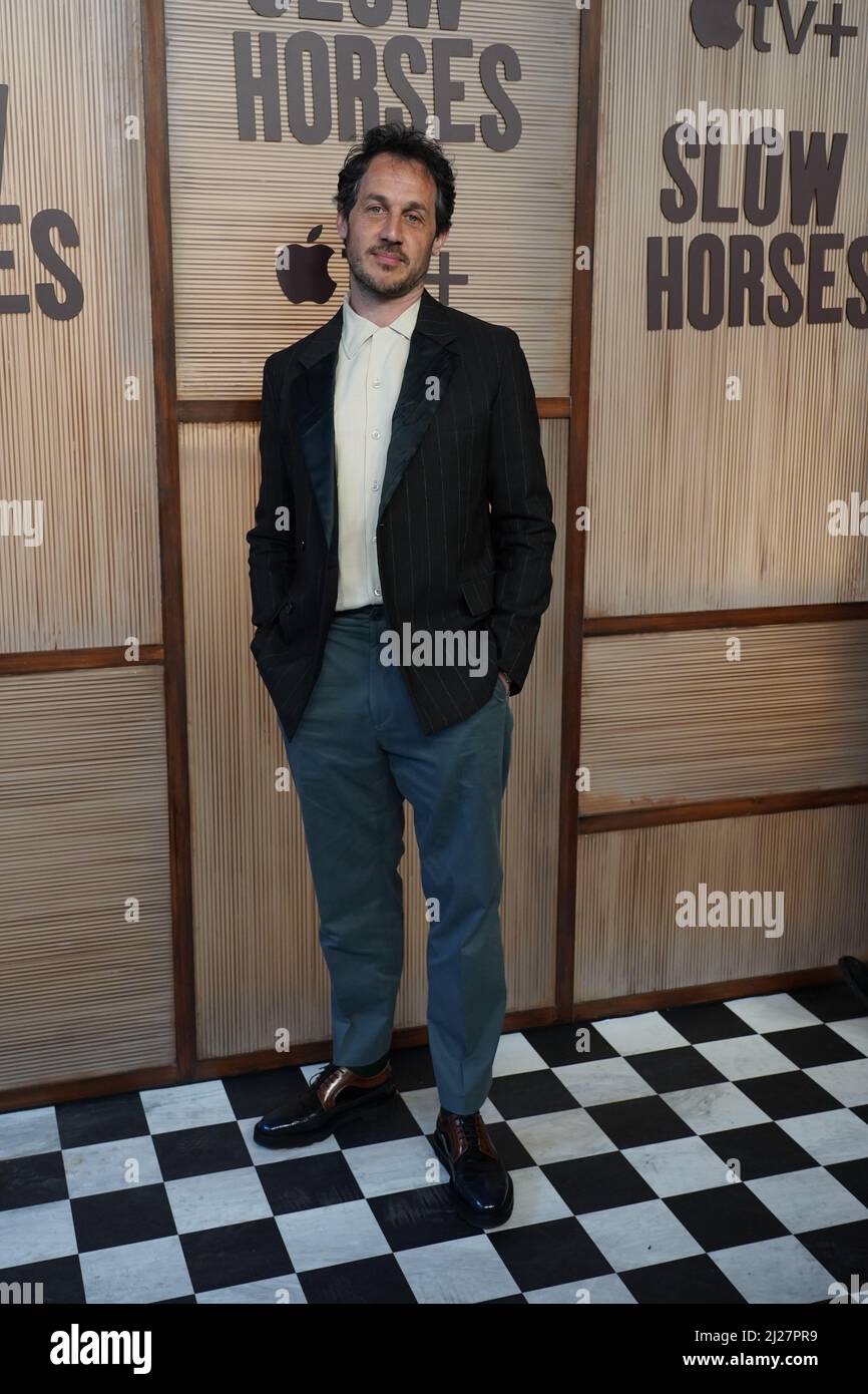 Dustin Demri-Burns arrives for the premiere of Slow Horses at Regent ...
