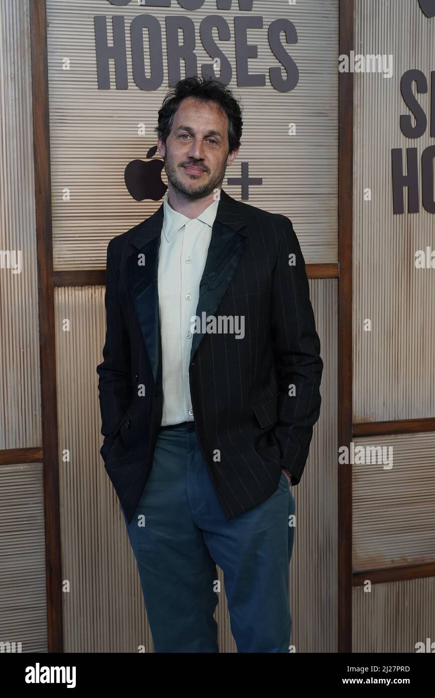 Dustin Demri-Burns arrives for the premiere of Slow Horses at Regent ...