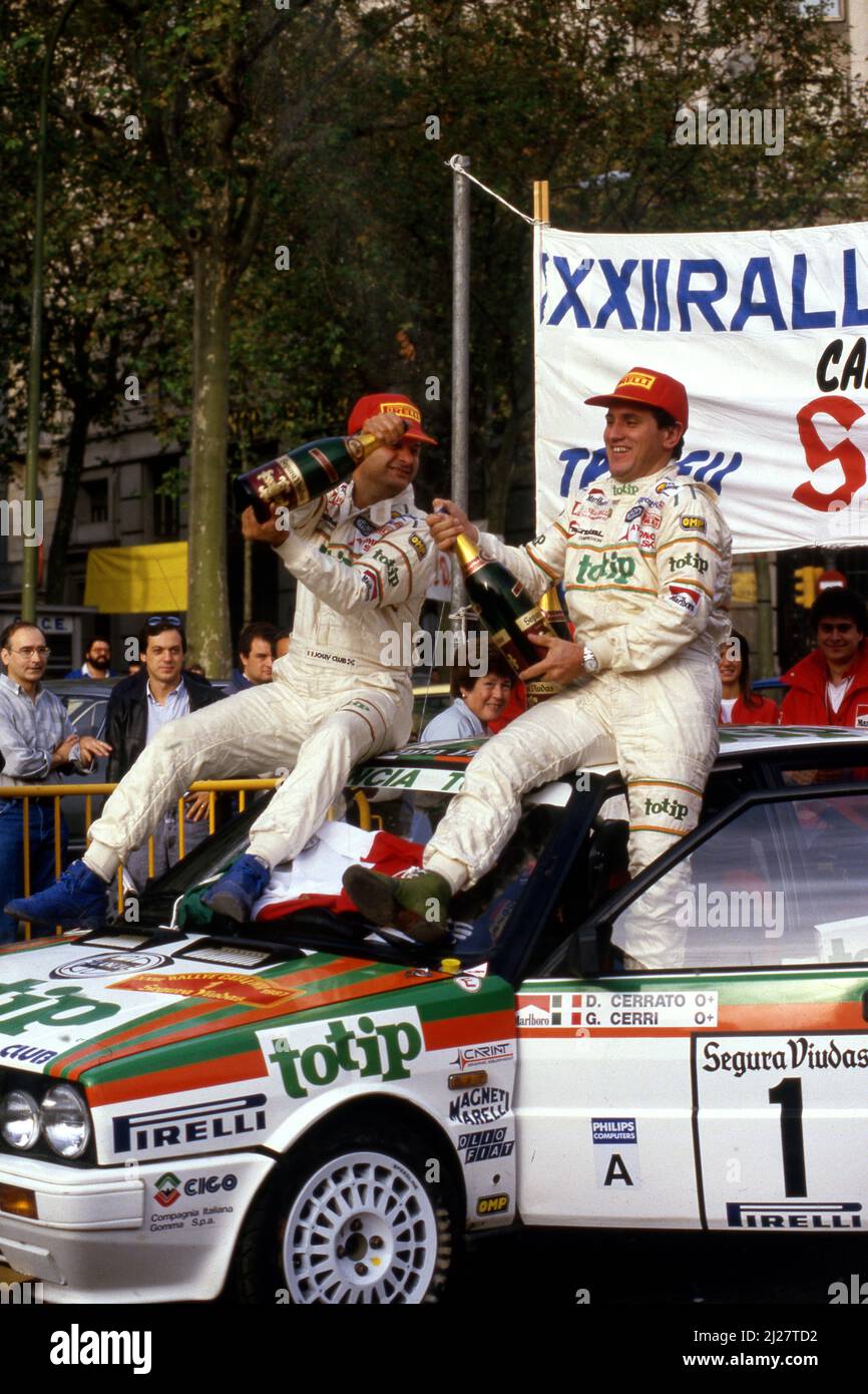 Dario Cerrato (ITA) Giuseppe Geppi Cerri (ITA) Lancia Delta HF 4WD GrA ...