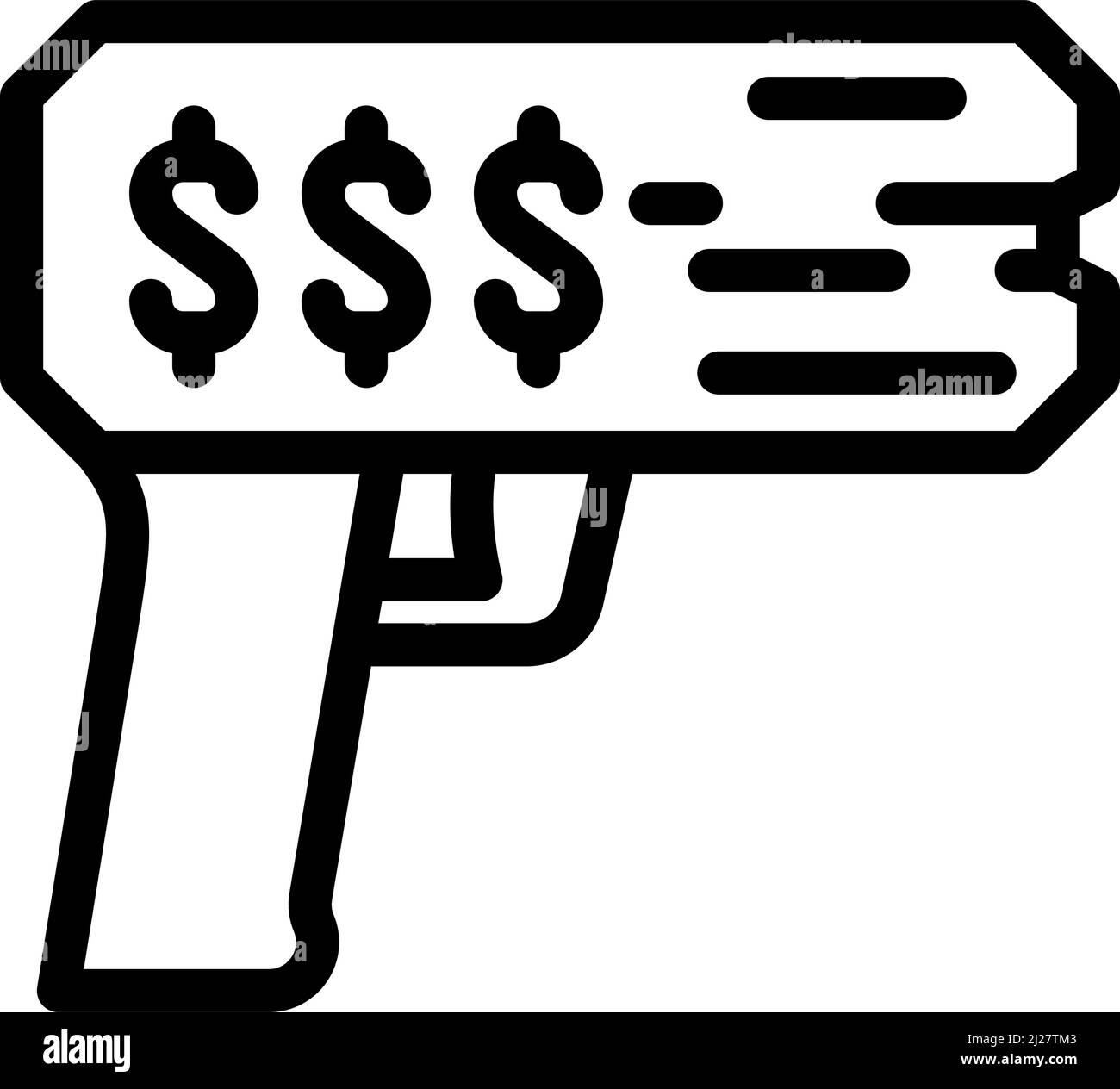 money gun line icon vector illustration Stock Vector Image & Art - Alamy