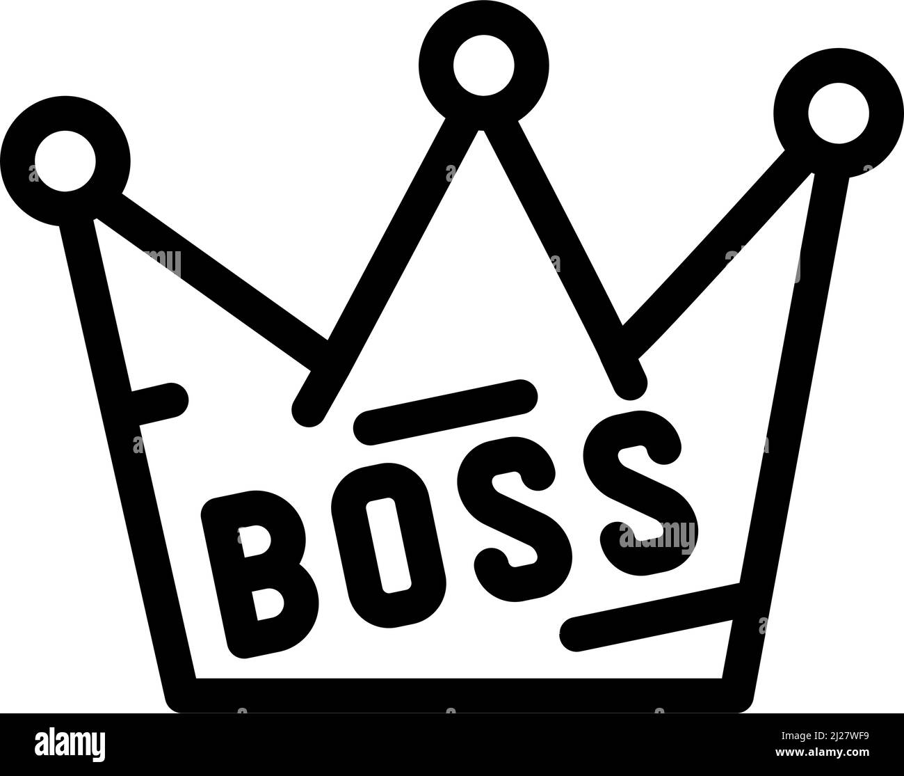crown boss line icon vector illustration Stock Vector Image & Art - Alamy