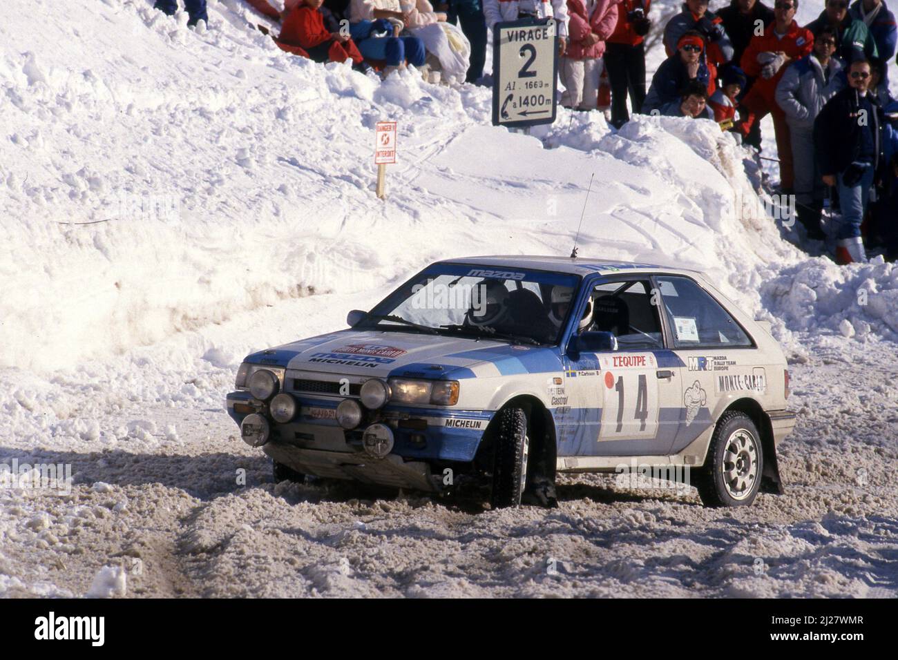 Ingvar Carlsson (SWE) Per Carlsson (SWE) Mazda 323 4WA GrA Mazda Rally ...