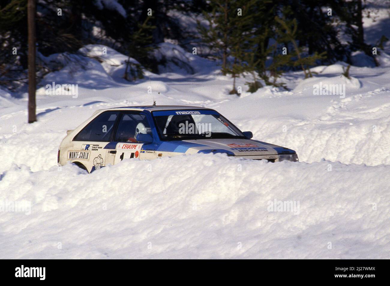 Ingvar Carlsson (SWE) Per Carlsson (SWE) Mazda 323 4WA GrA Mazda Rally ...
