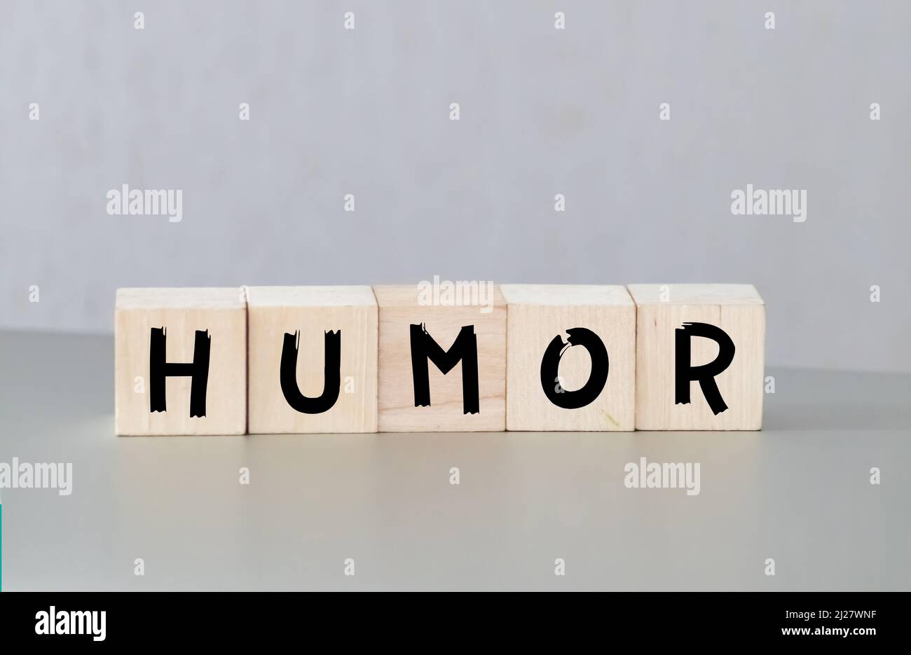 humor word written on wood block, medical concept Stock Photo - Alamy