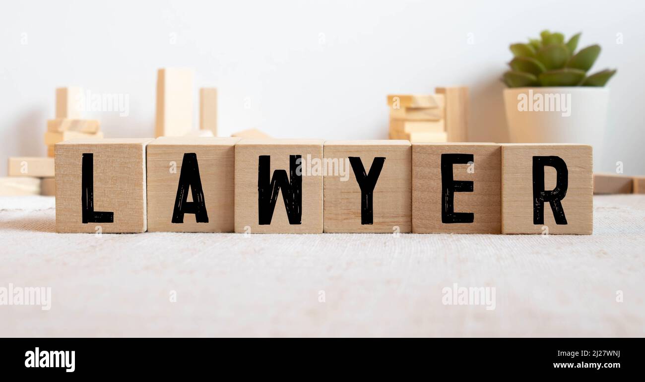 lawyer word abstract in vintage letterpress wood type printing blocks ...