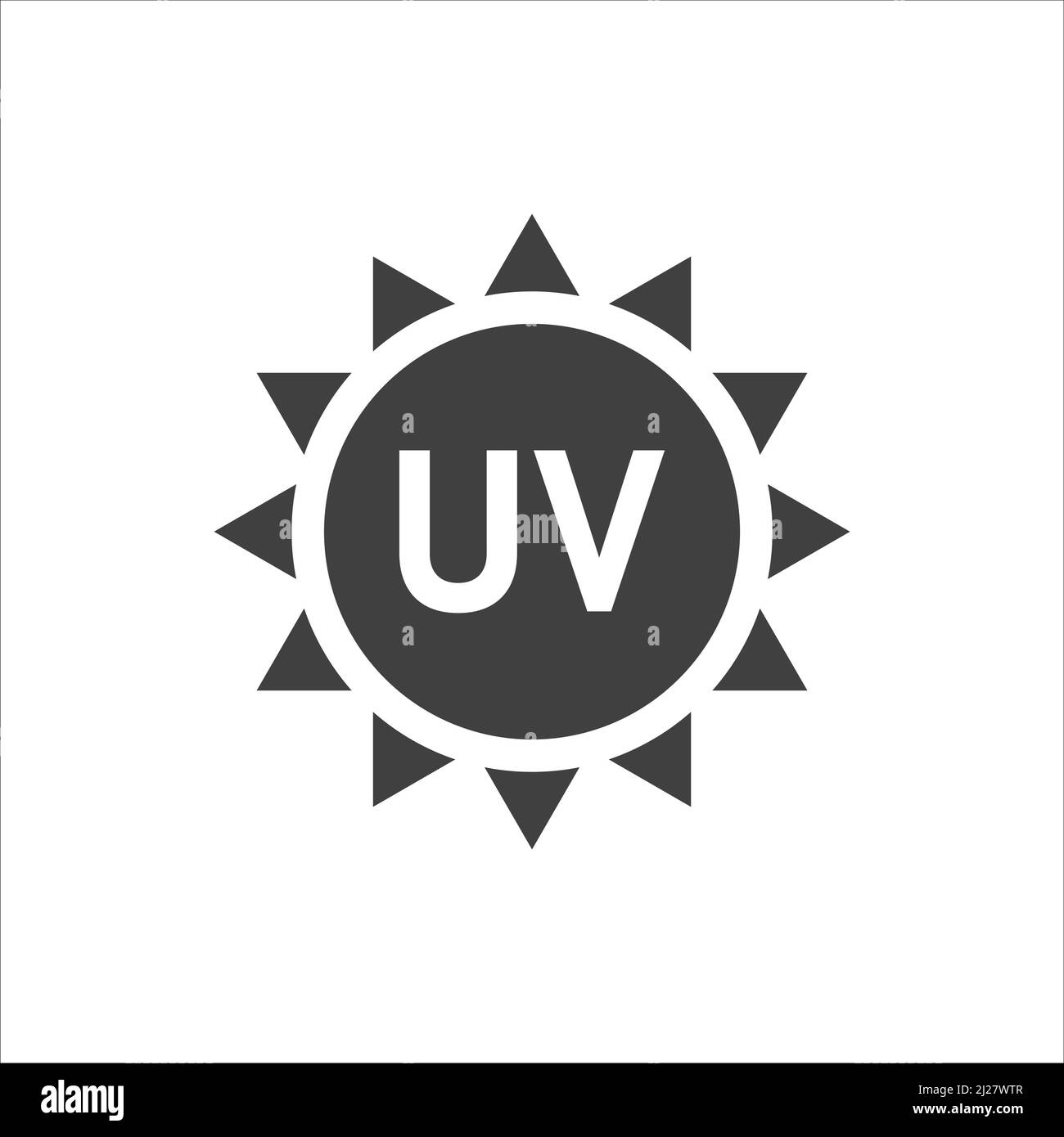 UV radiation vector icon on white background. EPS 10 Stock Vector Image ...