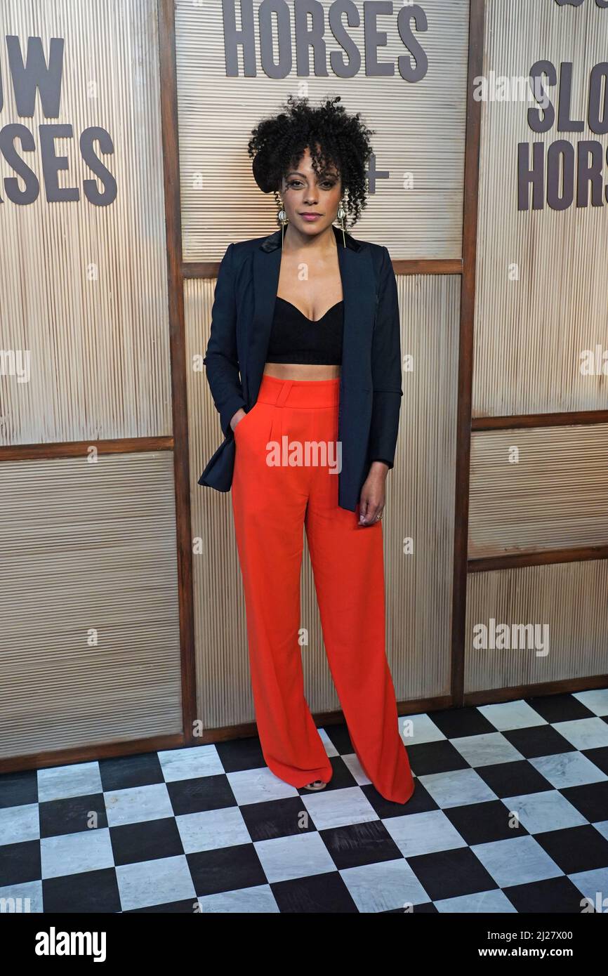 Rosalind Eleazar arrives for the premiere of Slow Horses at Regent ...