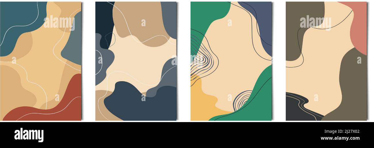 Set of 4 pcs abstract artistic texture backgrounds for advertising ...