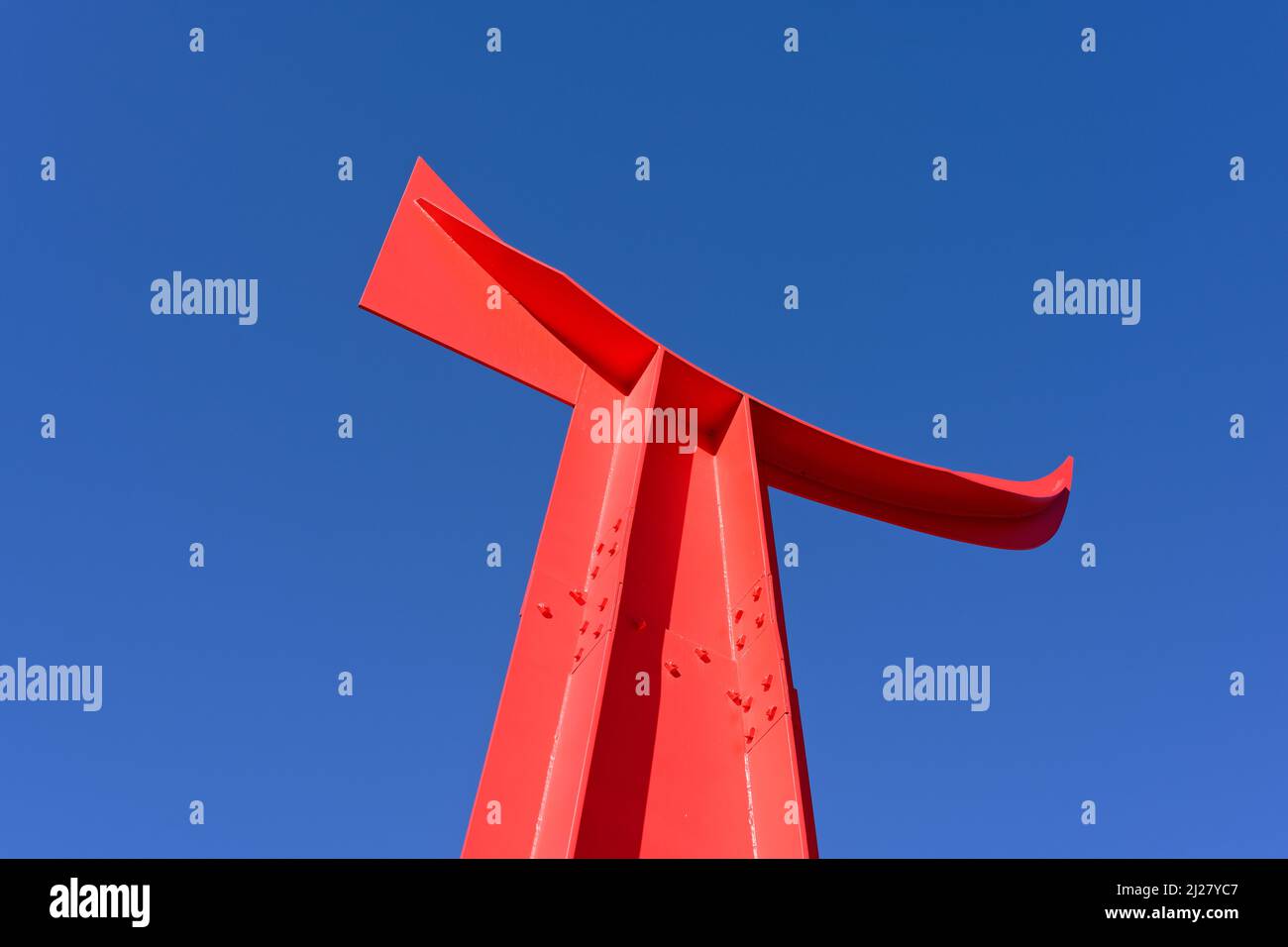 Detail of the sculpture by Alexander Calder, Le Hallebardier (1971) at ...