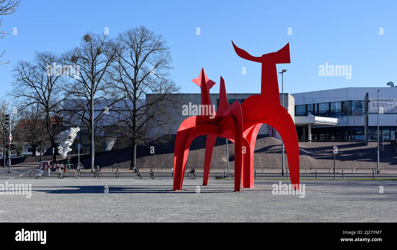A sculpture by Alexander Calder, Le Hallebardier (1971) at the Lake ...