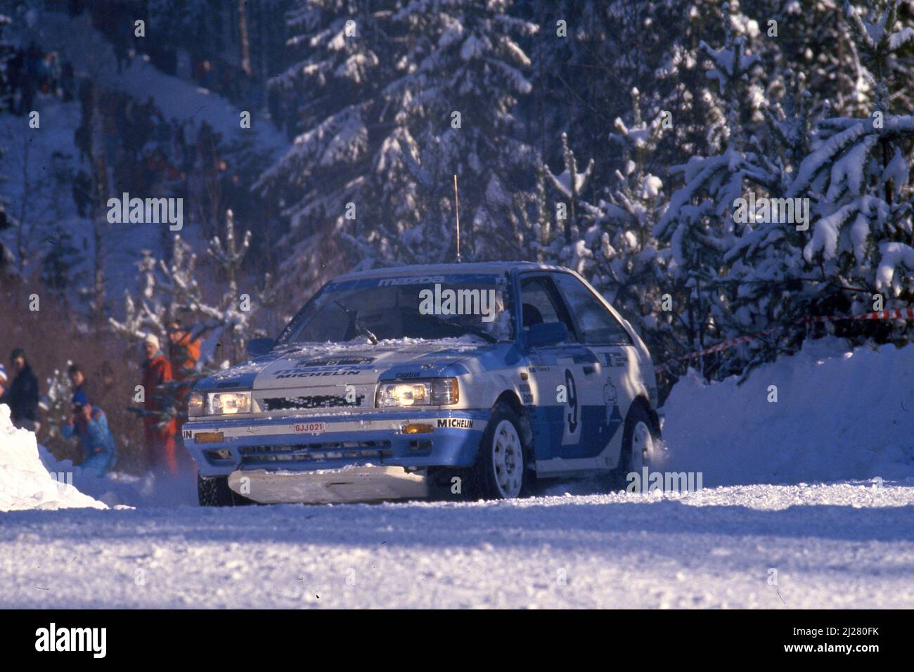 Ingvar Carlsson (SWE) Per Carlsson (SWE) Mazda 323 4WA GrA Mazda Rally ...