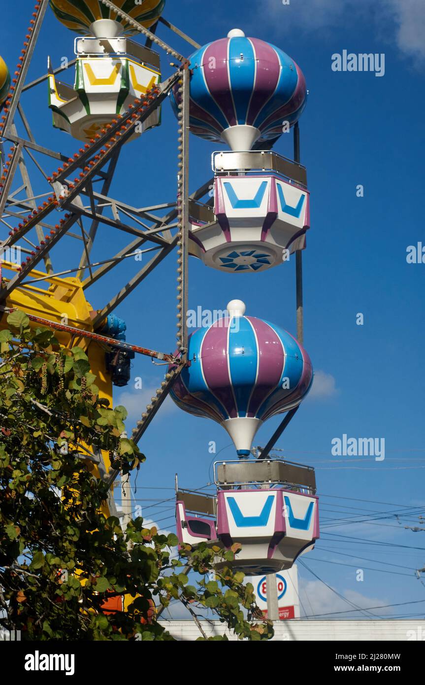 Ferris wheel spinning in amusement park Stock Photo - Alamy