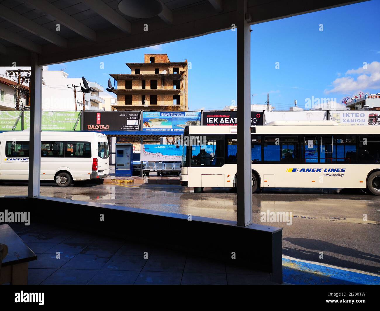 Bus Station, Chania, Crete, Greece Stock Photo - Alamy