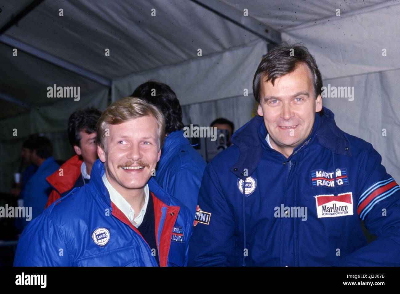 Juha Kankkunen (FIN) and Markku Alen (FIN) Martini Lancia Stock Photo ...