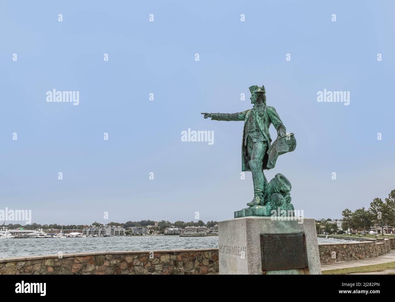 statue of Rochambeau in Newport, USA Stock Photo - Alamy