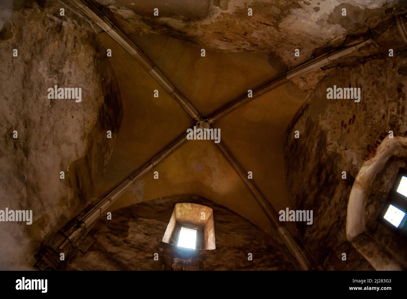 Ceiling of a tower from the Corvins' castle Stock Photo - Alamy