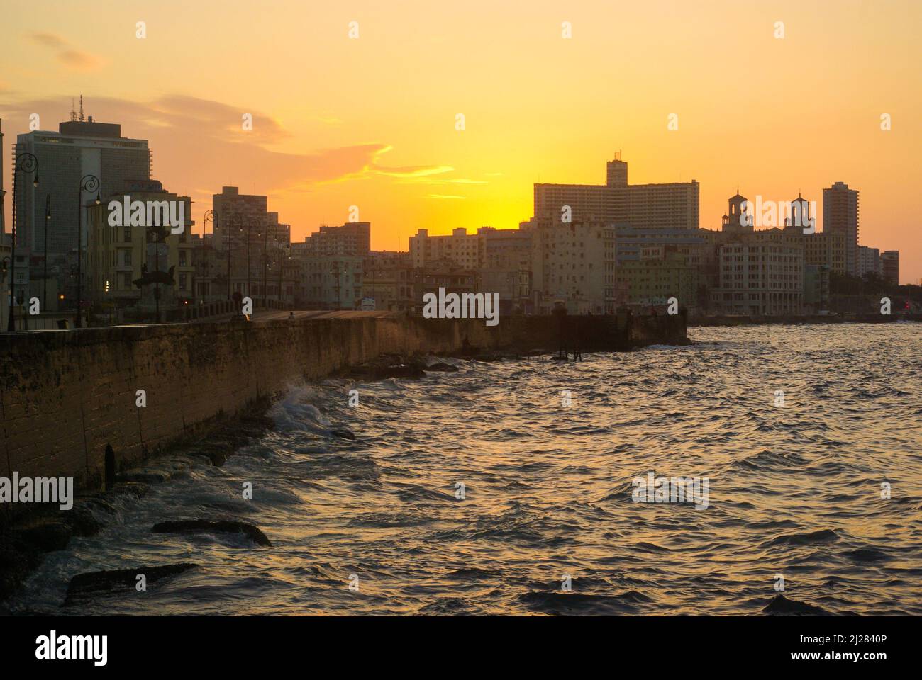 Skyline of old town havana at sunset hi-res stock photography and ...
