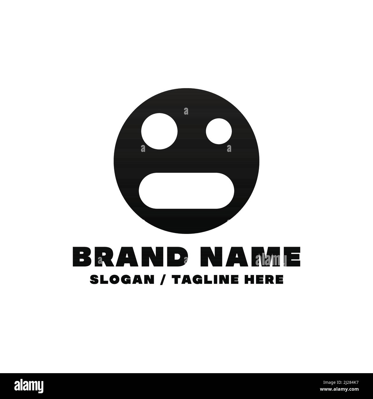 Cartoon face logo Black and White Stock Photos & Images - Alamy