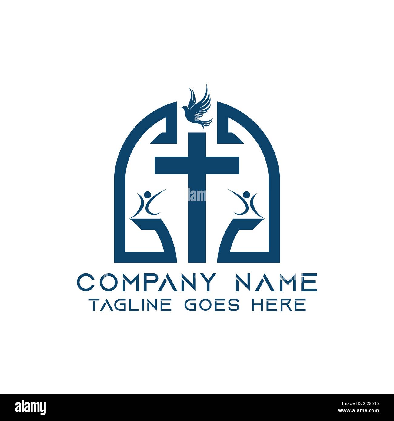 Christian cross logo design template. This logo is very suitable for ...