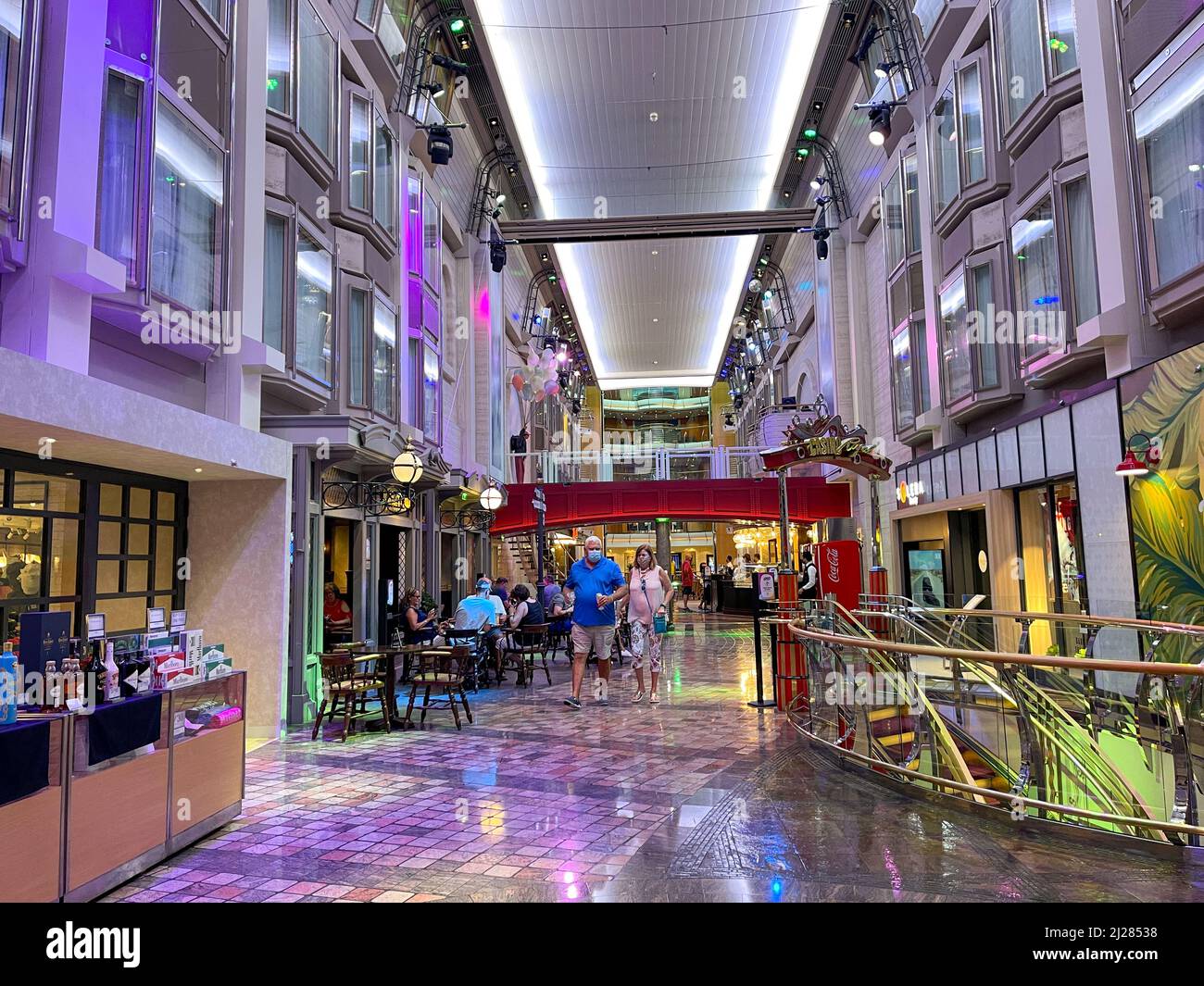Orlando, FL USA - September 13, 2021: People walking along the ...