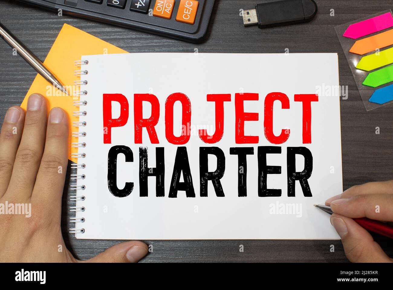 Project Charter text on blackboard, business concept background Stock ...