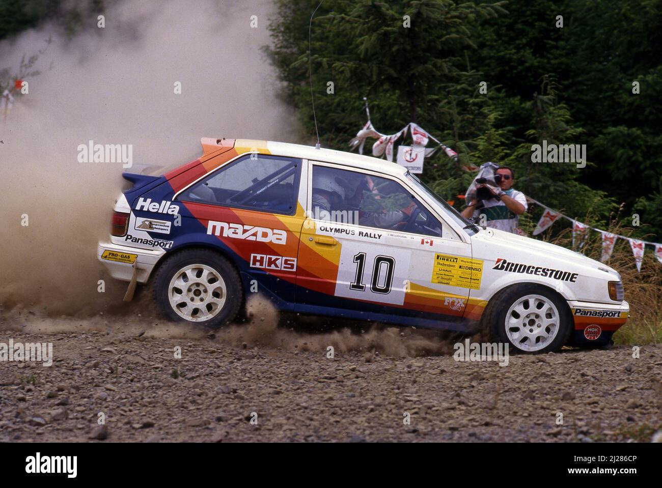 Rod Millen (NZ) John Bellefleur (CDN) Mazda 323 4WD GrA Mazda North ...
