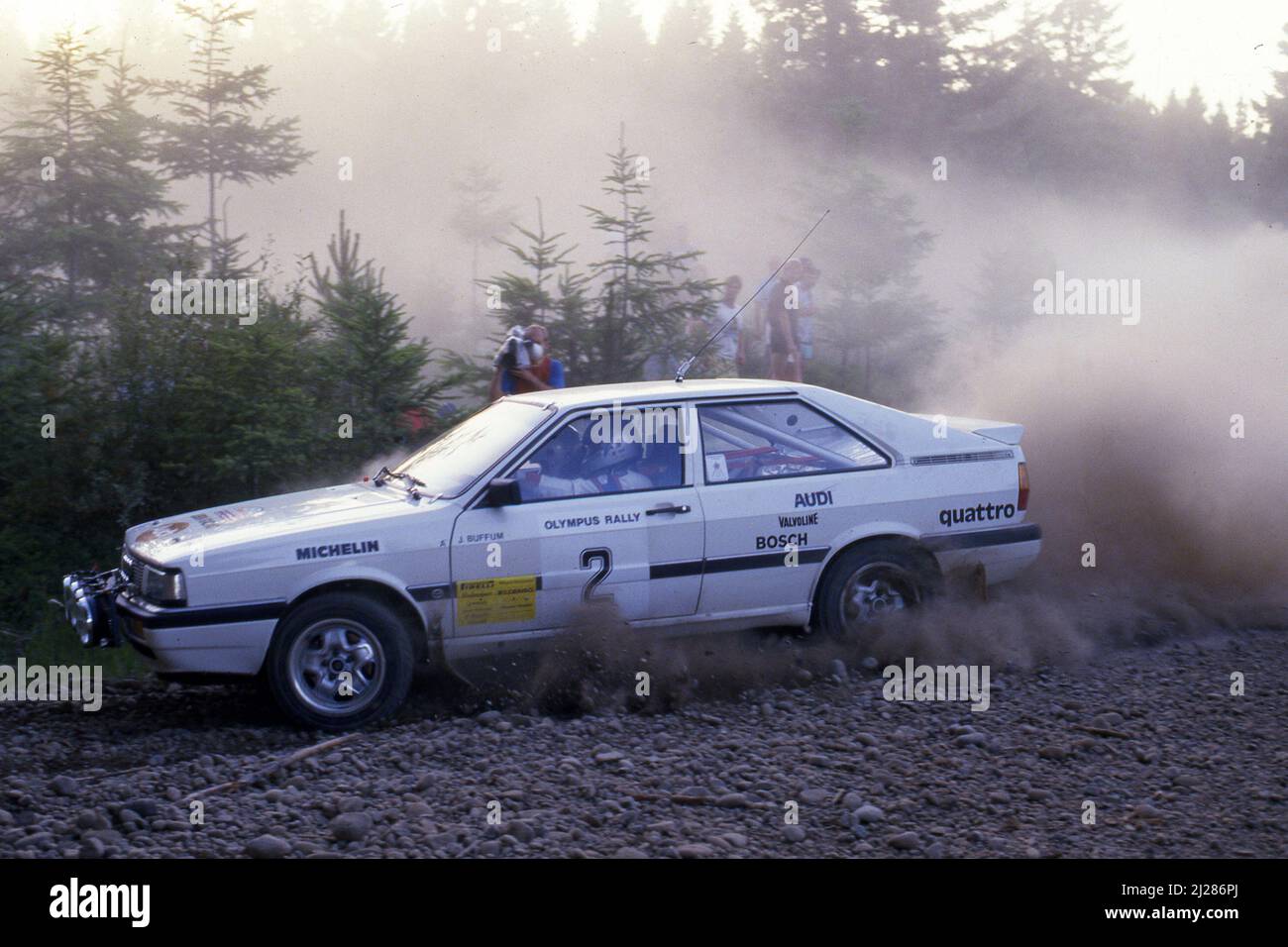John Buffum (USA) Neil Wilson (GBR) Audi Coupe'Quattro GrA Stock Photo ...