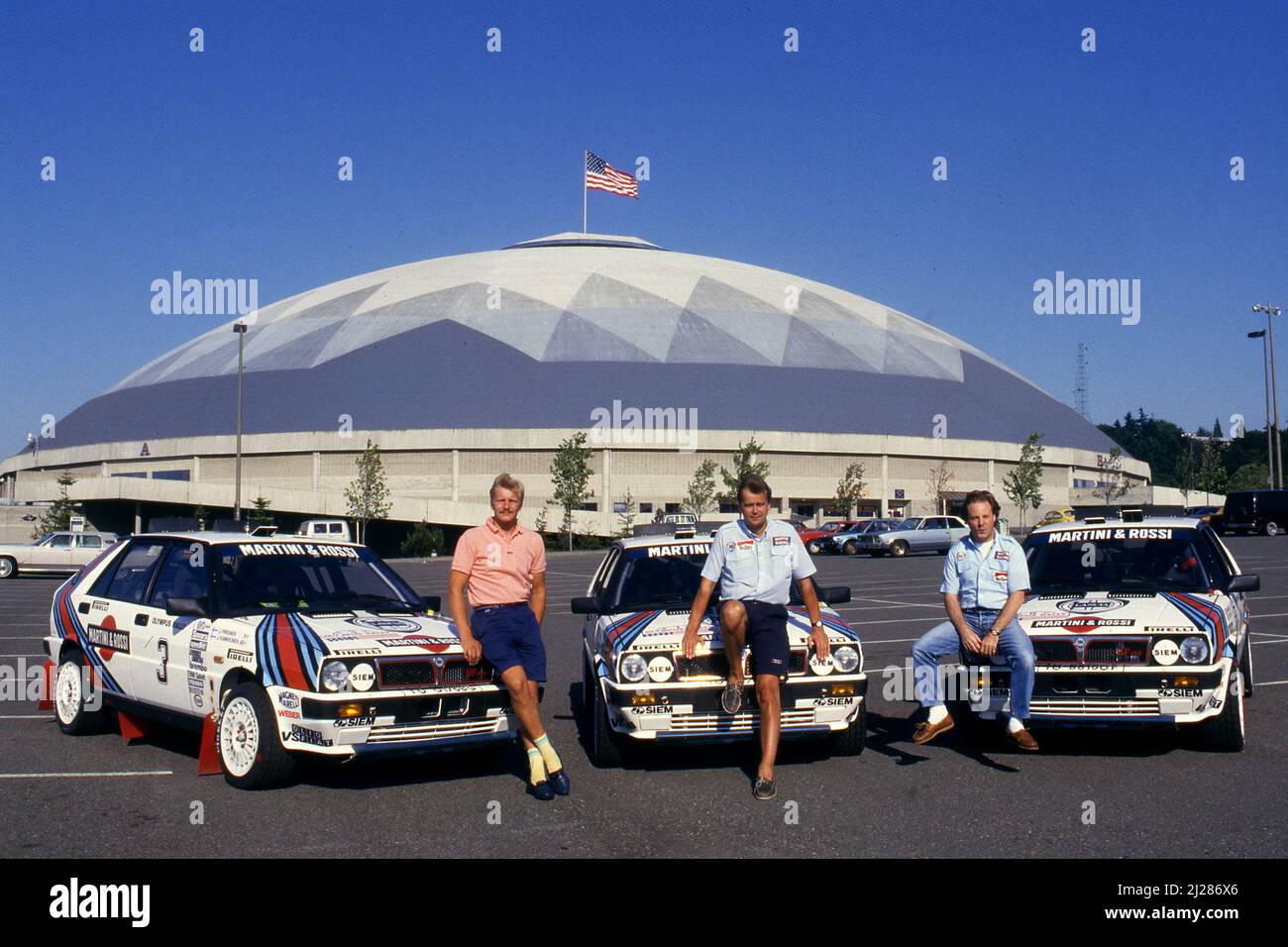 Juha Kankkunen (FIN) Markku Alen (FIN) Massimo Miki Biasion (ITA ...