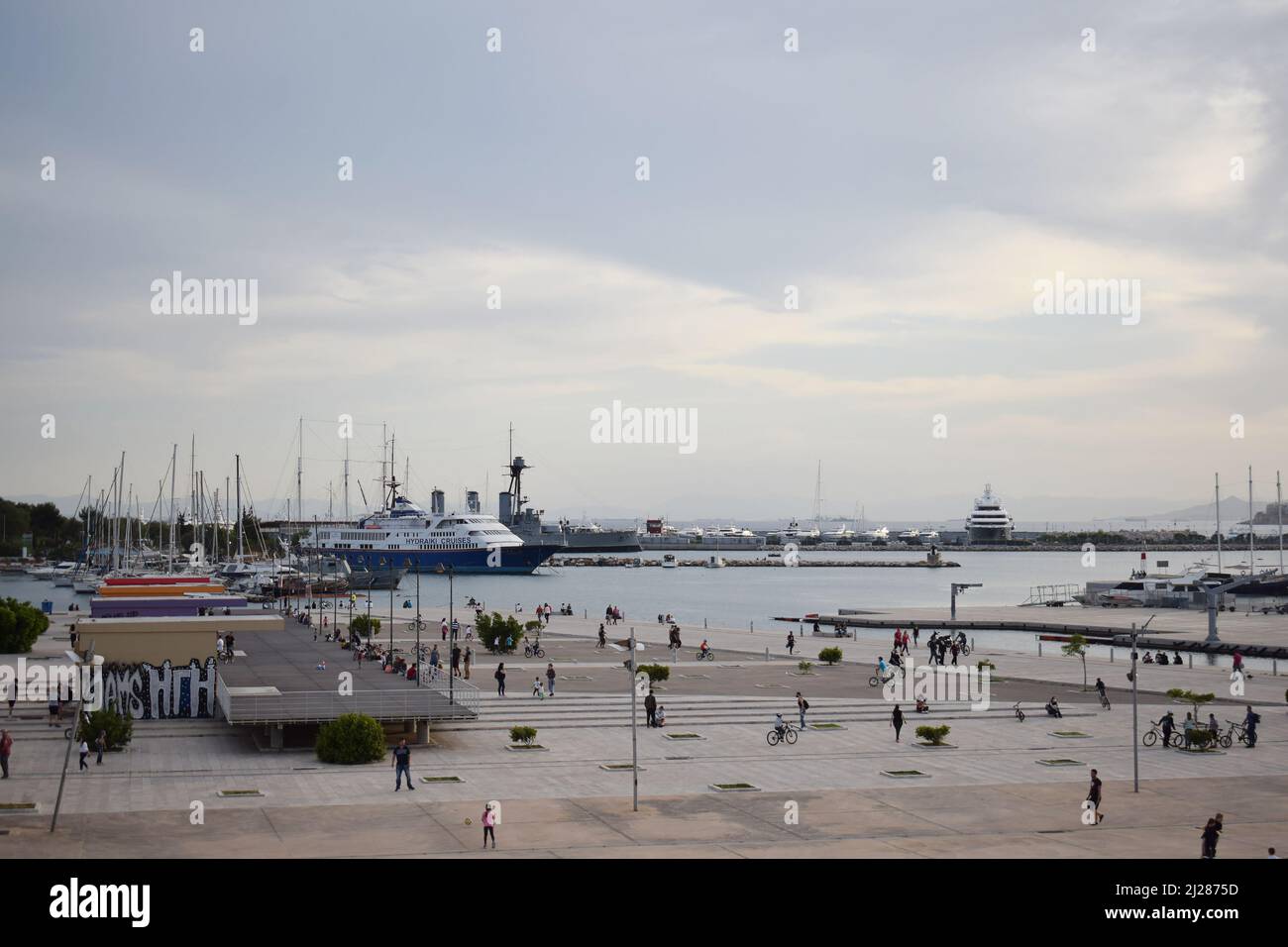 View of Marina Flisvos at Palaio Faliro, Athens (located behind of ...