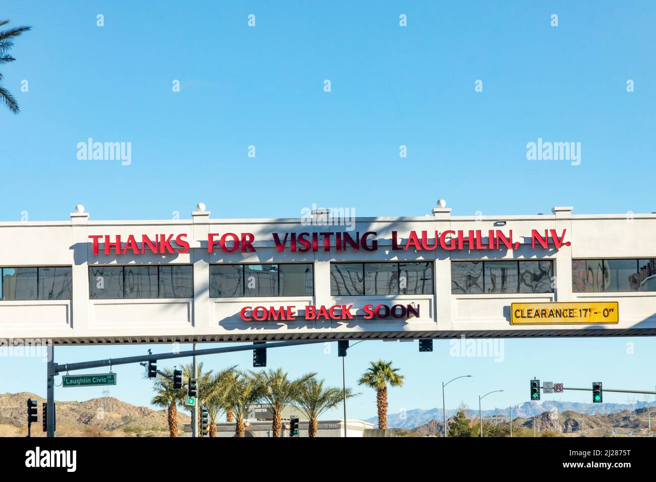 Laughlin, USA - March 6, 2019: thanks for visiting Laughlin signage by ...