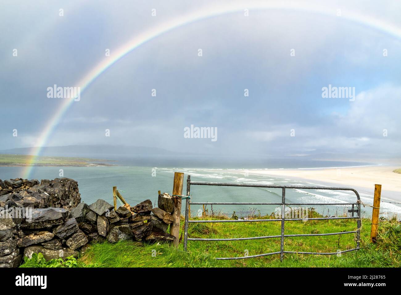 Amazing rainbow above Narin Strand by Portnoo in County Donegal Ireland ...