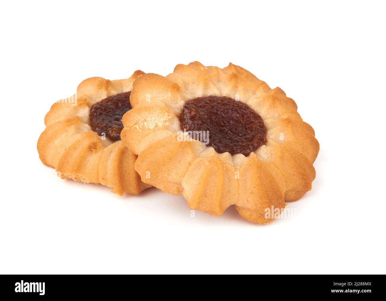 Jam ring biscuit isolated on white background Stock Photo - Alamy