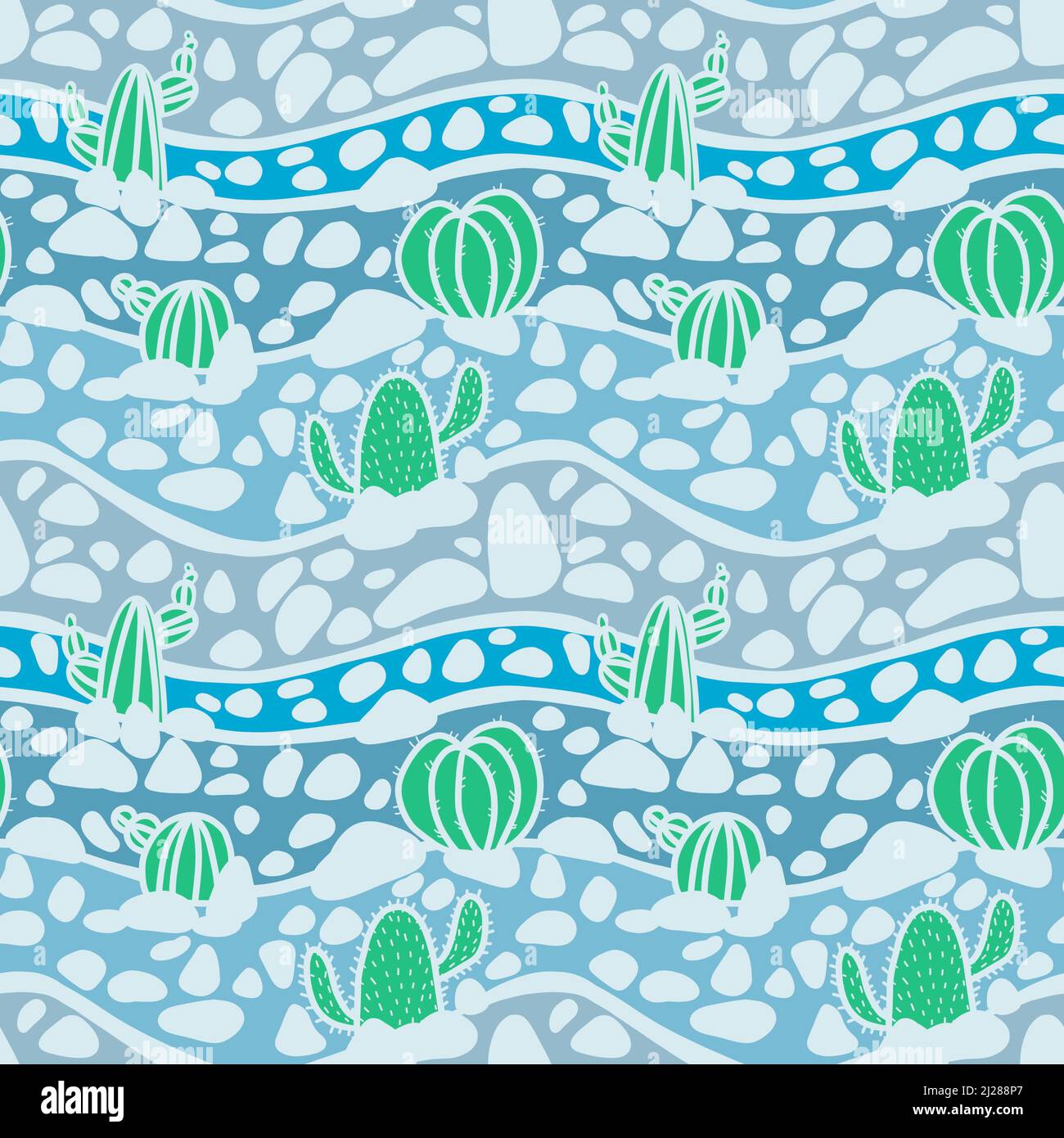 Floral seamless cactus pattern for fabrics and textiles and packaging ...