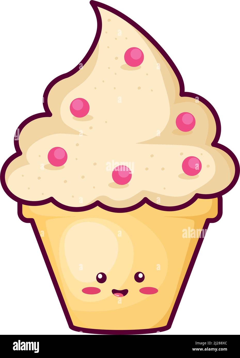 cupcake kawaii comic character Stock Vector Image & Art - Alamy