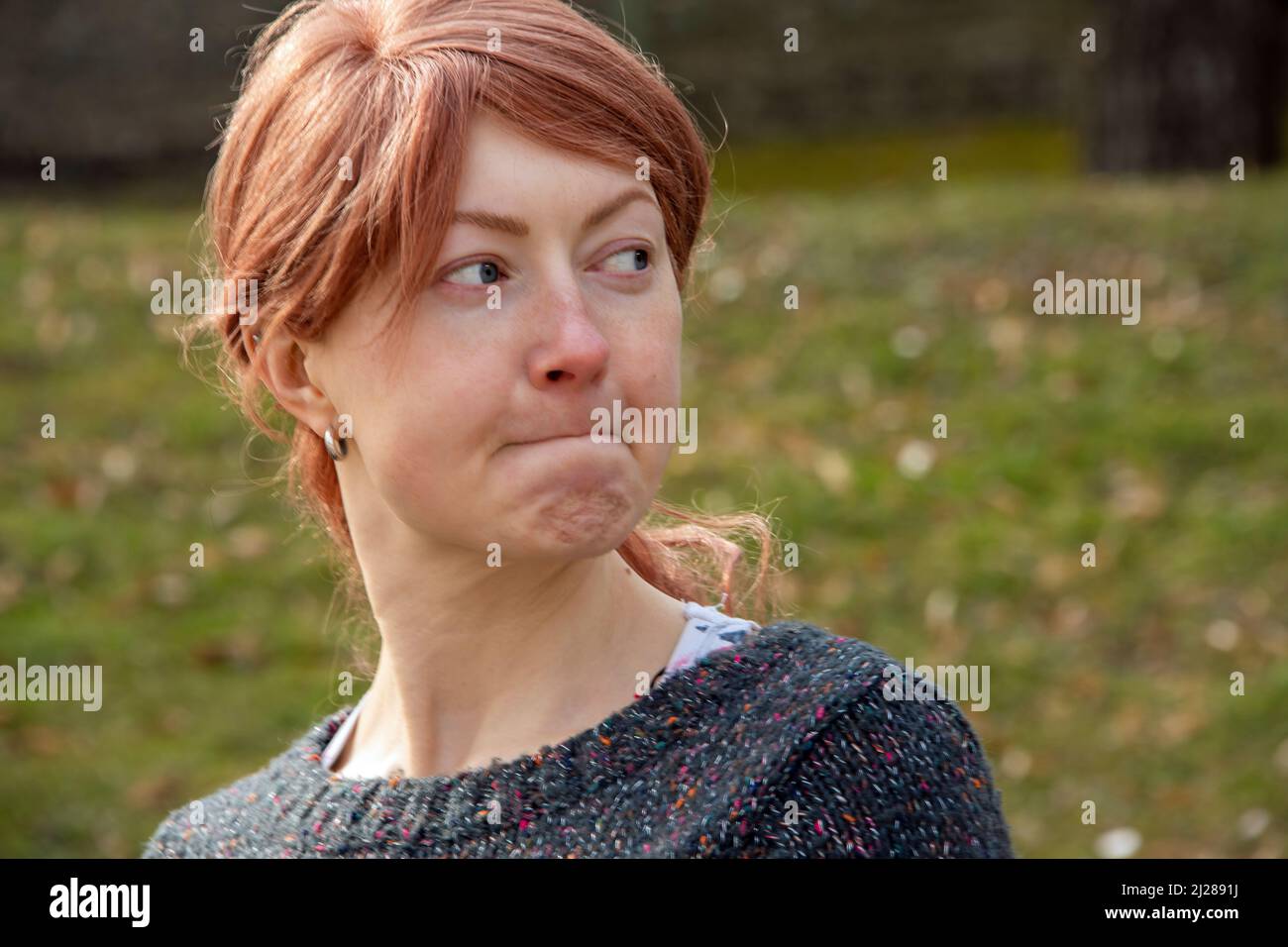 Woman face person one hi-res stock photography and images - Alamy